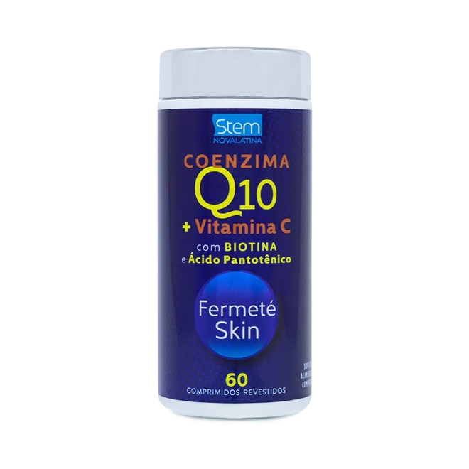 Coenzima Q10 + Vit. C com Biotina e Ácido Pantotênico Stem Novalatina ...