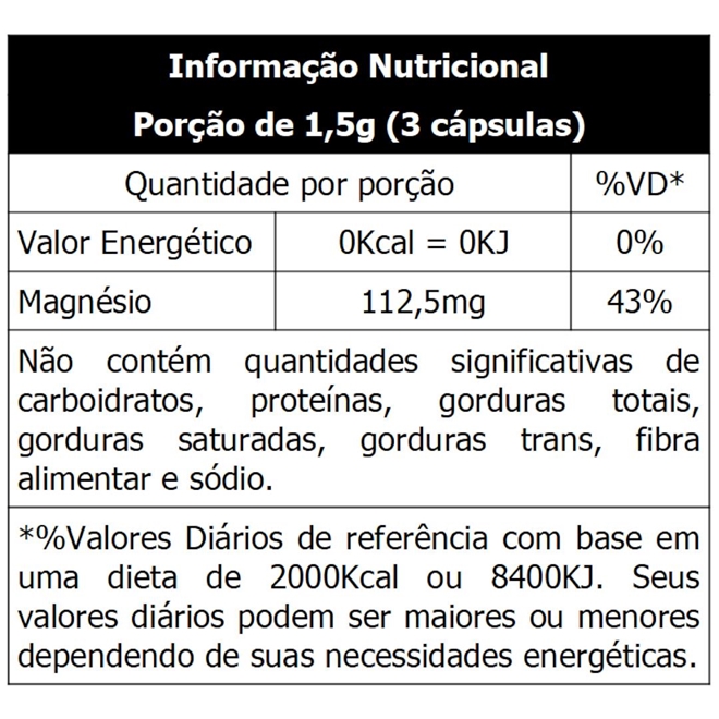 Kit 3 Cloreto de Magnésio PA Vitalab 500mg 120 Cápsulas - Kit 3 Cloreto de Magnésio PA Vitalab ...