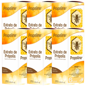 Kit 6 Propolina L3 Extrato de Própolis Diluído em Água 250ml - Kit 6 ...