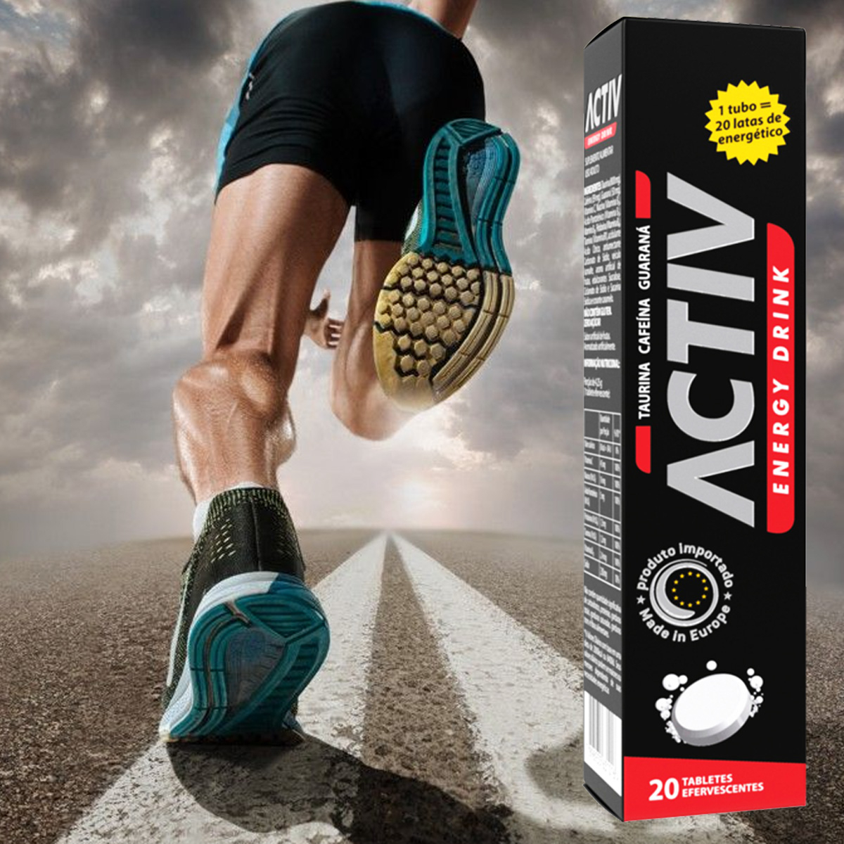 Kit 12 Activ Energy Drink Eurovit 20 Tabletes - Kit 12 Activ Energy ...