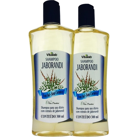 Kit 2 Shampoo Jaborandi Sem Sal e Sem Corantes Vitalab 300ml - Kit 2 ...