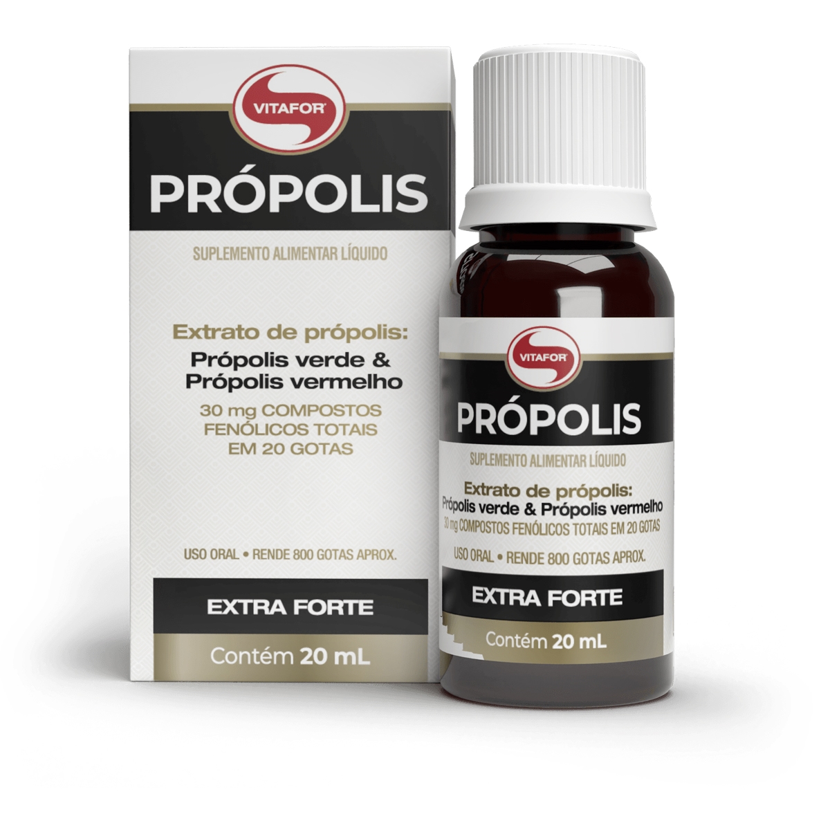 Extrato de Própolis Verde e Vermelho Extra Forte Vitafor 20ml - Extrato ...