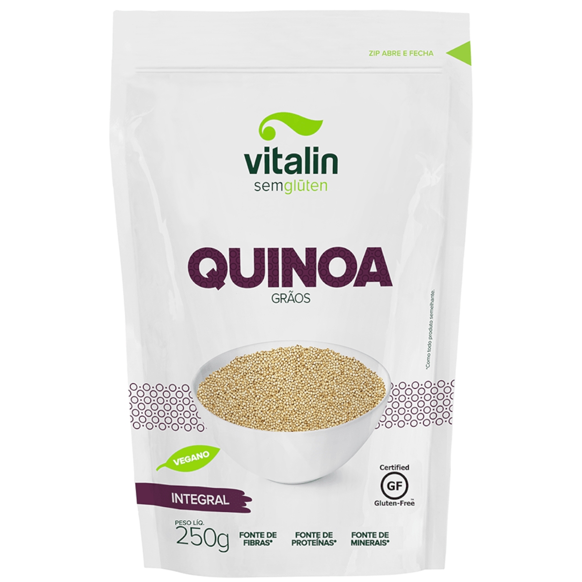 Quinoa Integral em Grãos Vitalin 250g - Quinoa Integral em Grãos ...