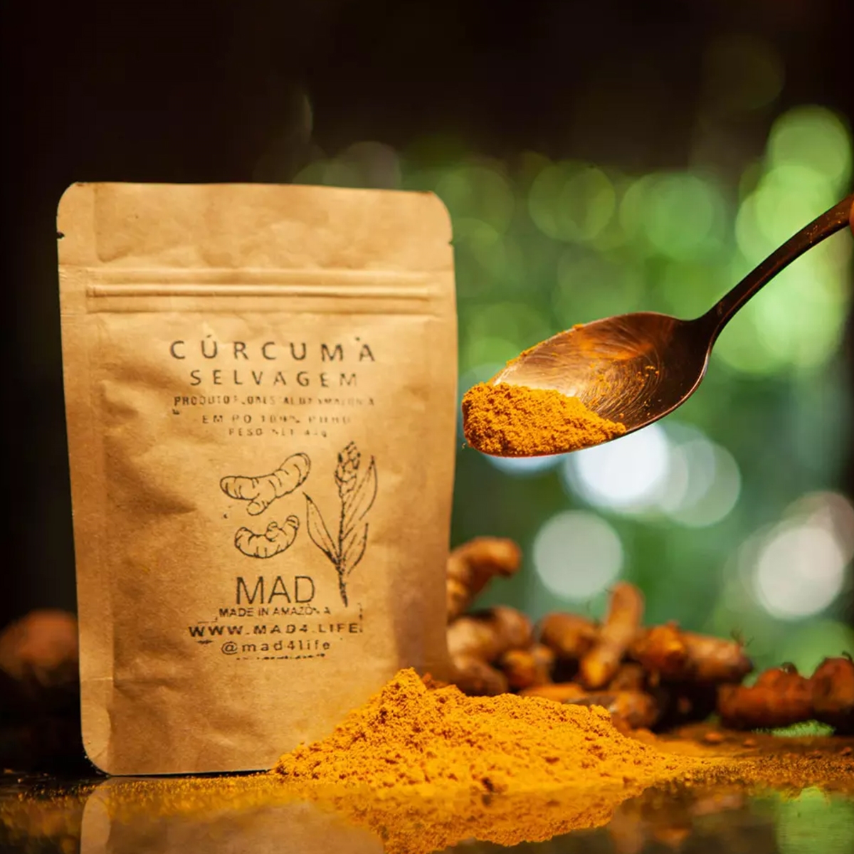Cúrcuma Selvagem em Pó Mad 44g - Cúrcuma Selvagem em Pó Mad 44g - MAD