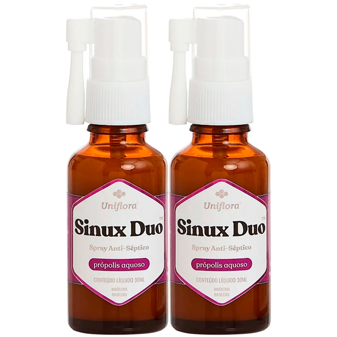 Kit 2 Sinux Duo Própolis Aquoso Uniflora 30ml - Kit 2 Sinux Duo ...