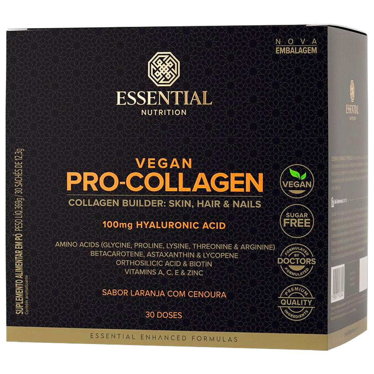 Vegan Pro-Collagen Essential Nutrition 30 Sachês - Vegan Pro-Collagen ...