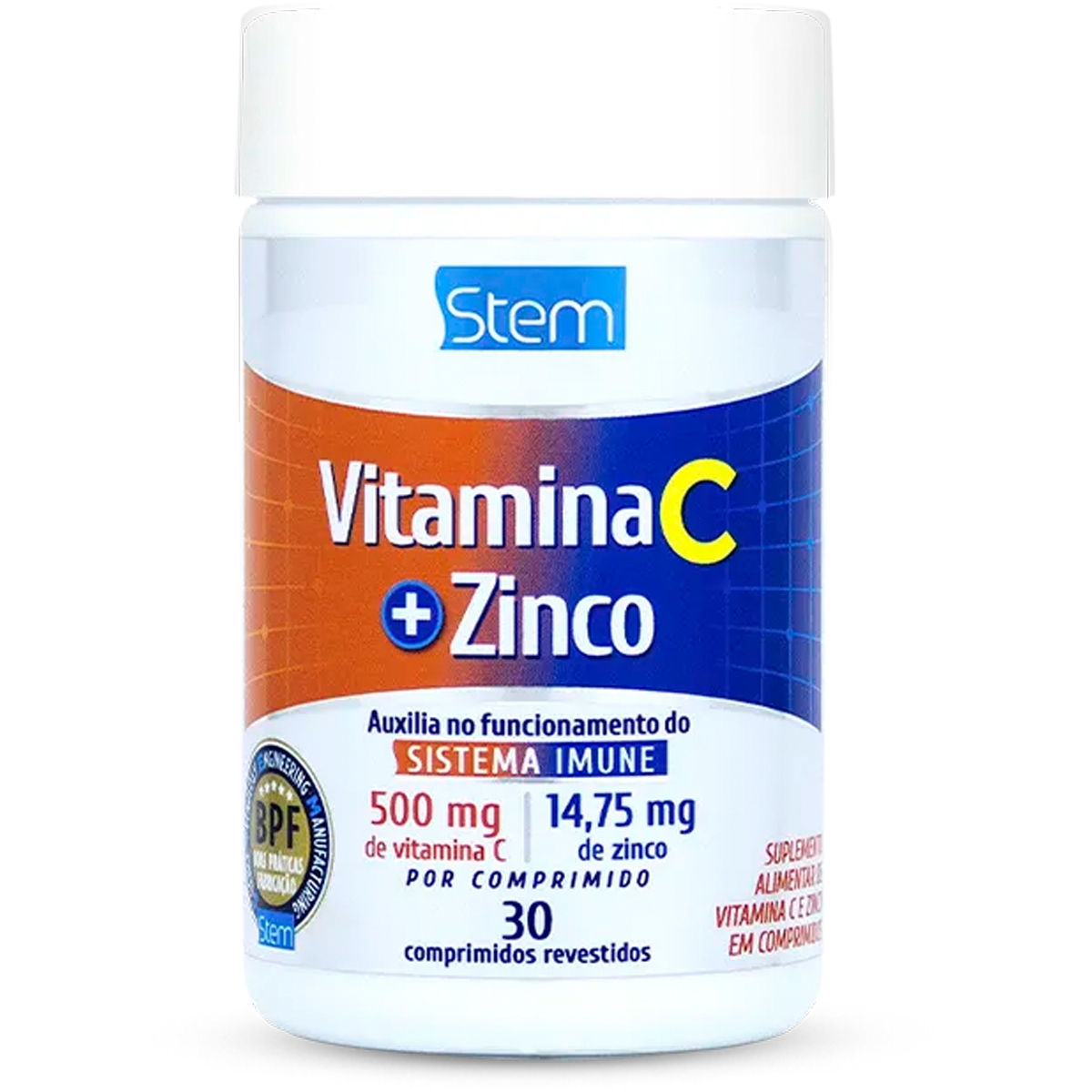 Vitamina C + Zinco Stem Pharmaceutical 30 Comprimidos - Vitamina C ...