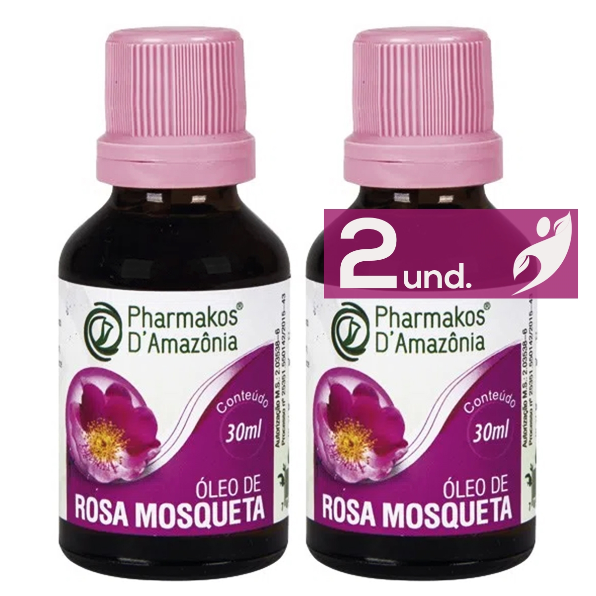Kit 2 Óleo de Rosa Mosqueta Pharmakos 30ml - Kit 2 Óleo de Rosa ...