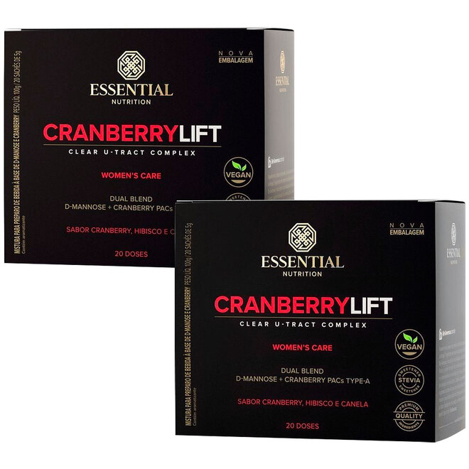 Kit 2 Cranberry Lift Essential Nutrition 20 sachês - Kit 2 Cranberry ...