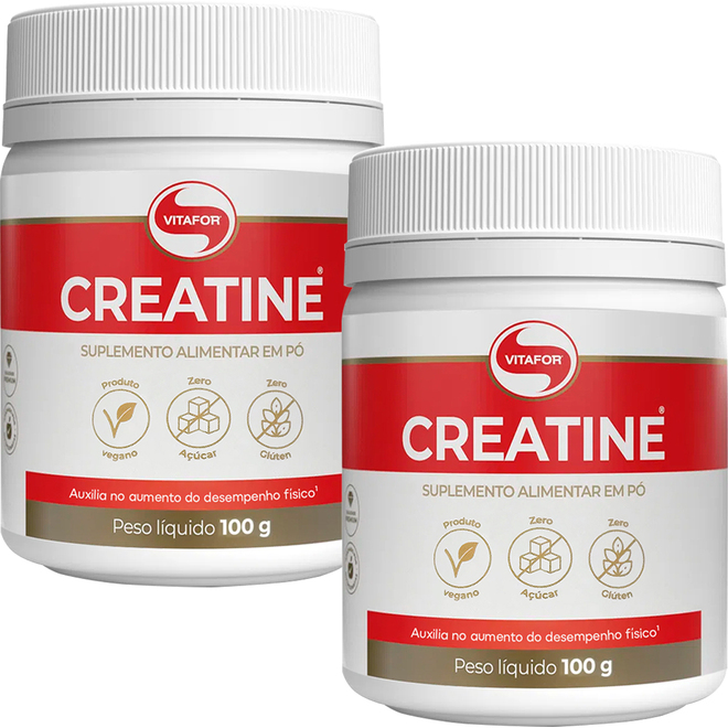 Kit 2 Creatine Monohidratada Vitafor 100g Kit 2 Creatine
